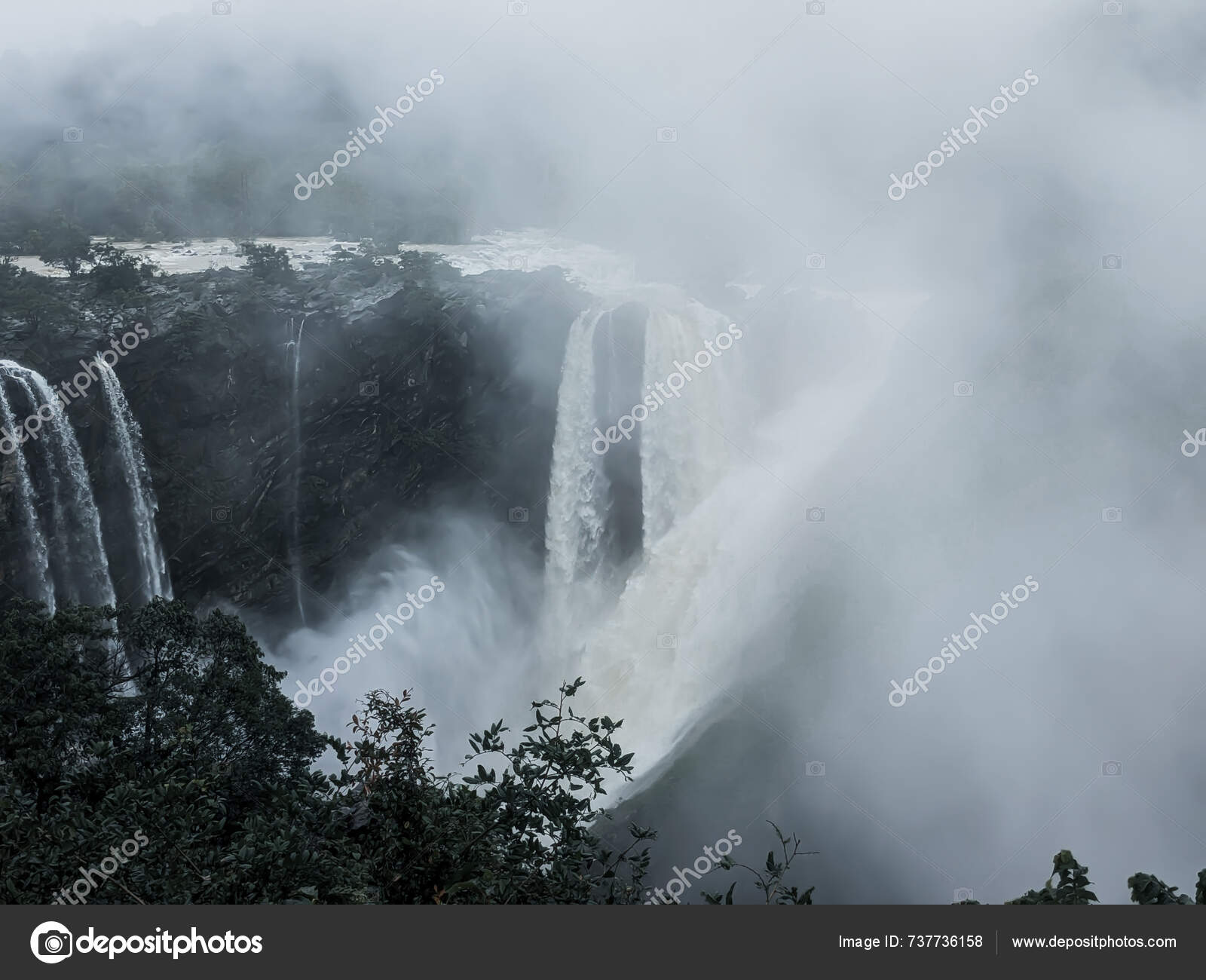 Beauty Jog Falls Karnataka World Famous Waterfalls Enchanting Fog ...