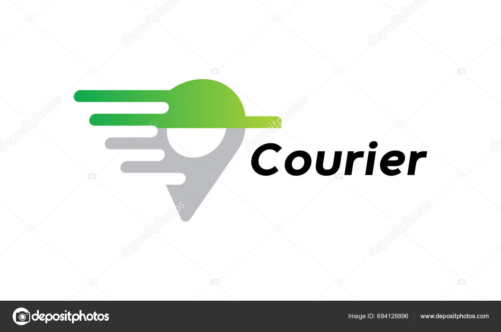 Logo Vector Courier Design Symbol Technology Delivery Business Stock ...