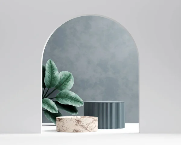 Rendering Platform Podium Plant Product Presentation Background — Stock ...