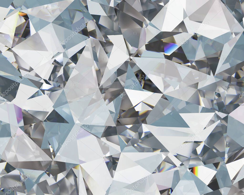 Cristal de diamante realista con fondo de textura de primer plano ...