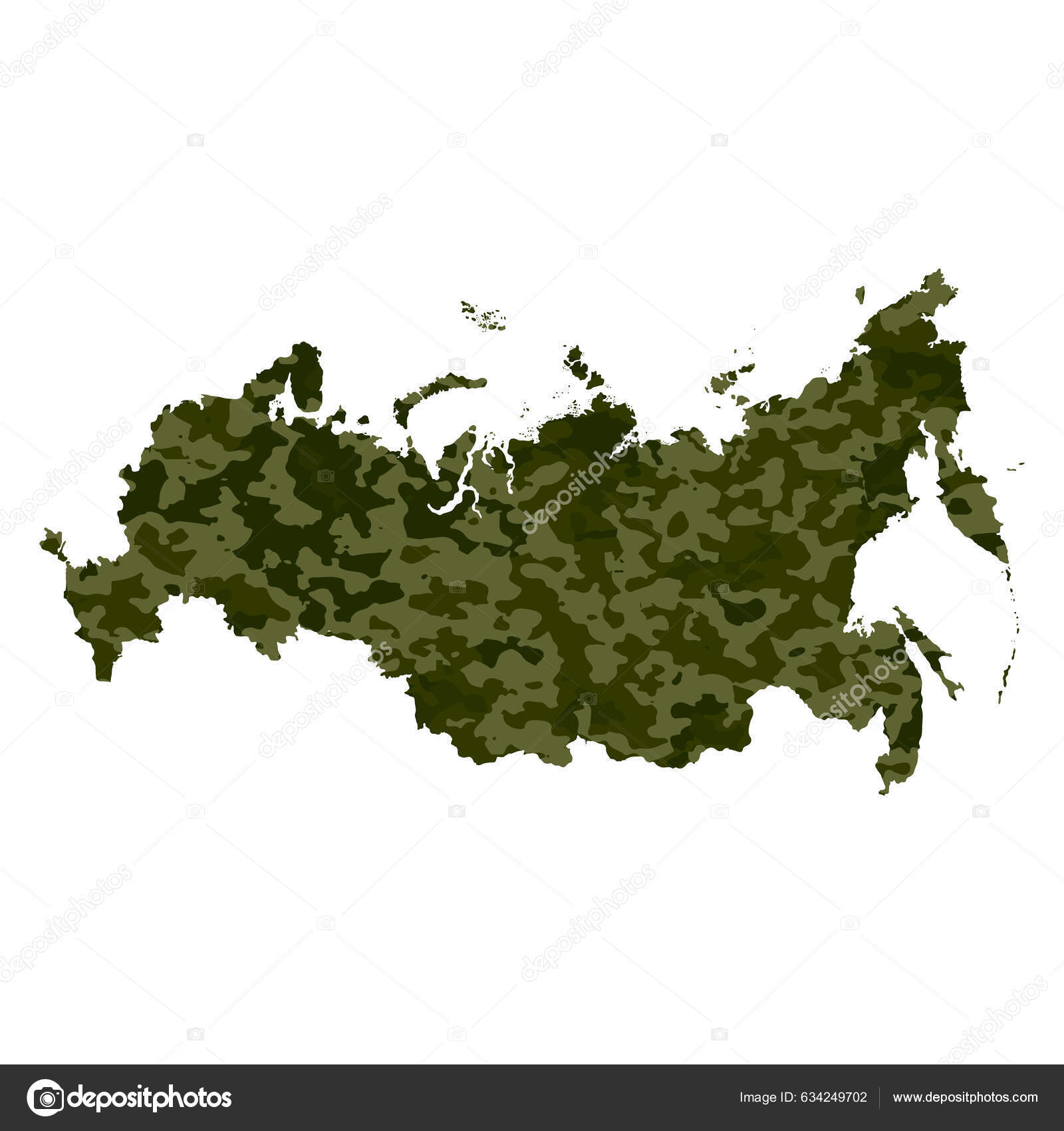 Mapa Ruska Vojenskou Kamufláží Vektorová Ilustrace Stock Vector od ...