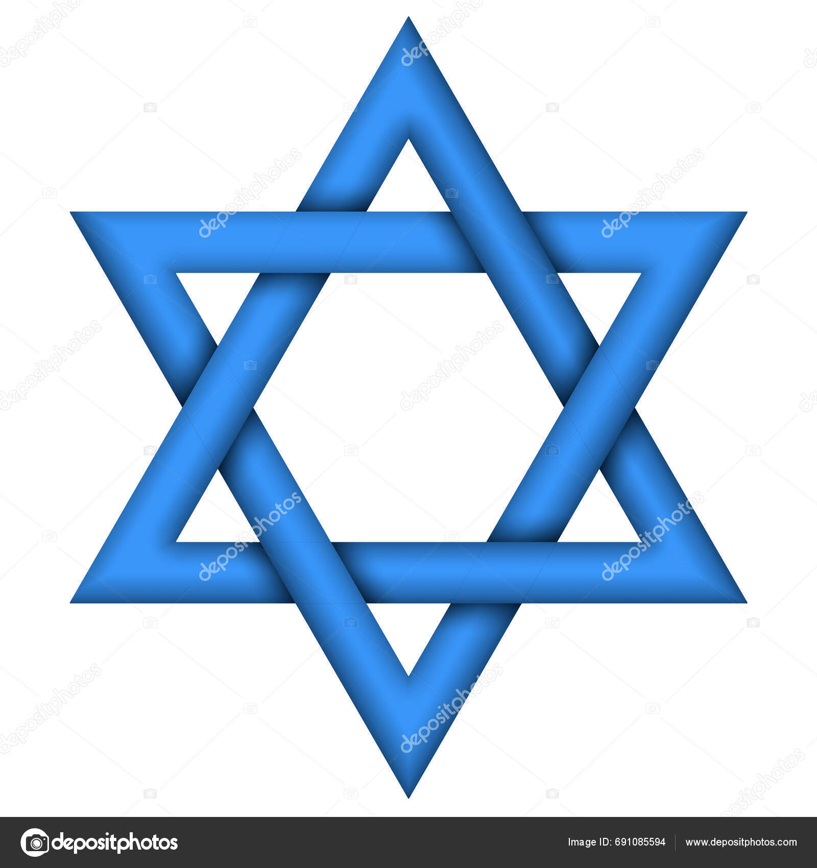 Tanda Bintang David Simbol Agama Yahudi Tanda Budaya Yahudi Vektor ...