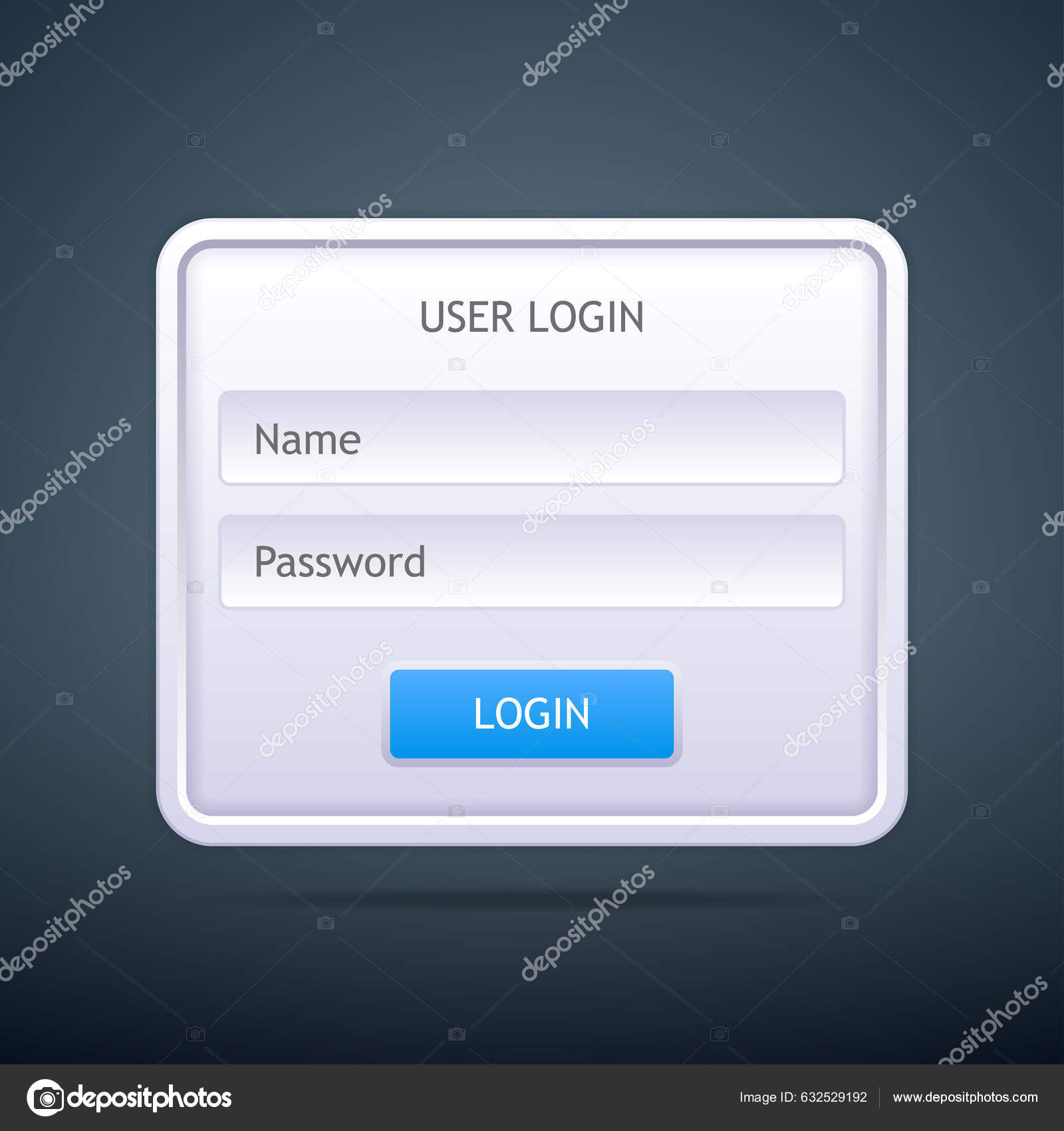Halaman Formulir Log Masuk Vektor Ilustrasi Eps Vektor Stok oleh ...