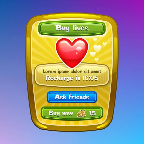 Game Interface Game Design Connect Social Network Screen Vector Eps ...