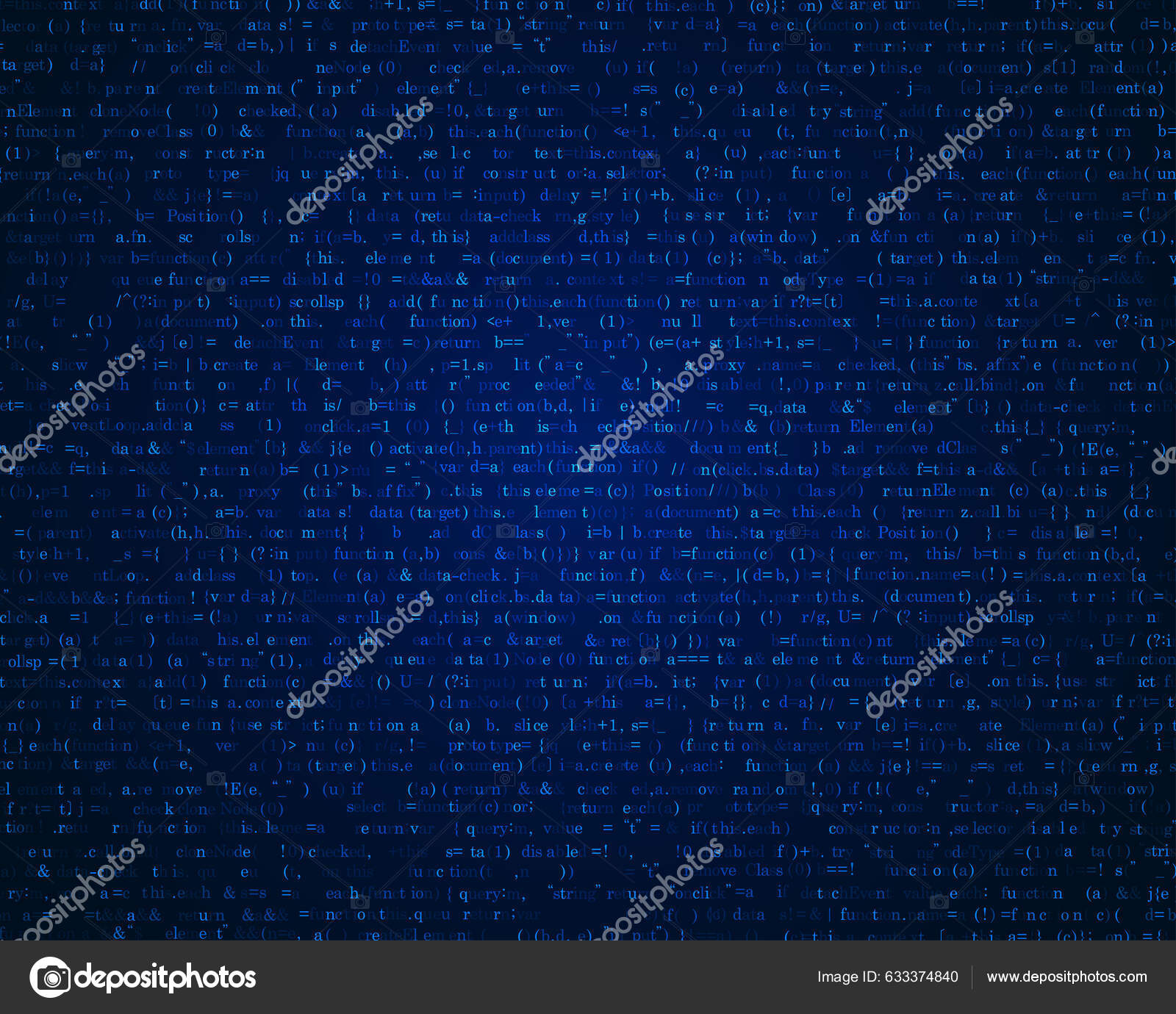 Programming Code Computer Language Dark Blue Background Digital Technology Theme Stock Vector By