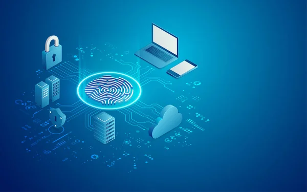 Concept Cyber Security Shape Padlock Digital Technology Element Stock Vector by ©user789547 ...