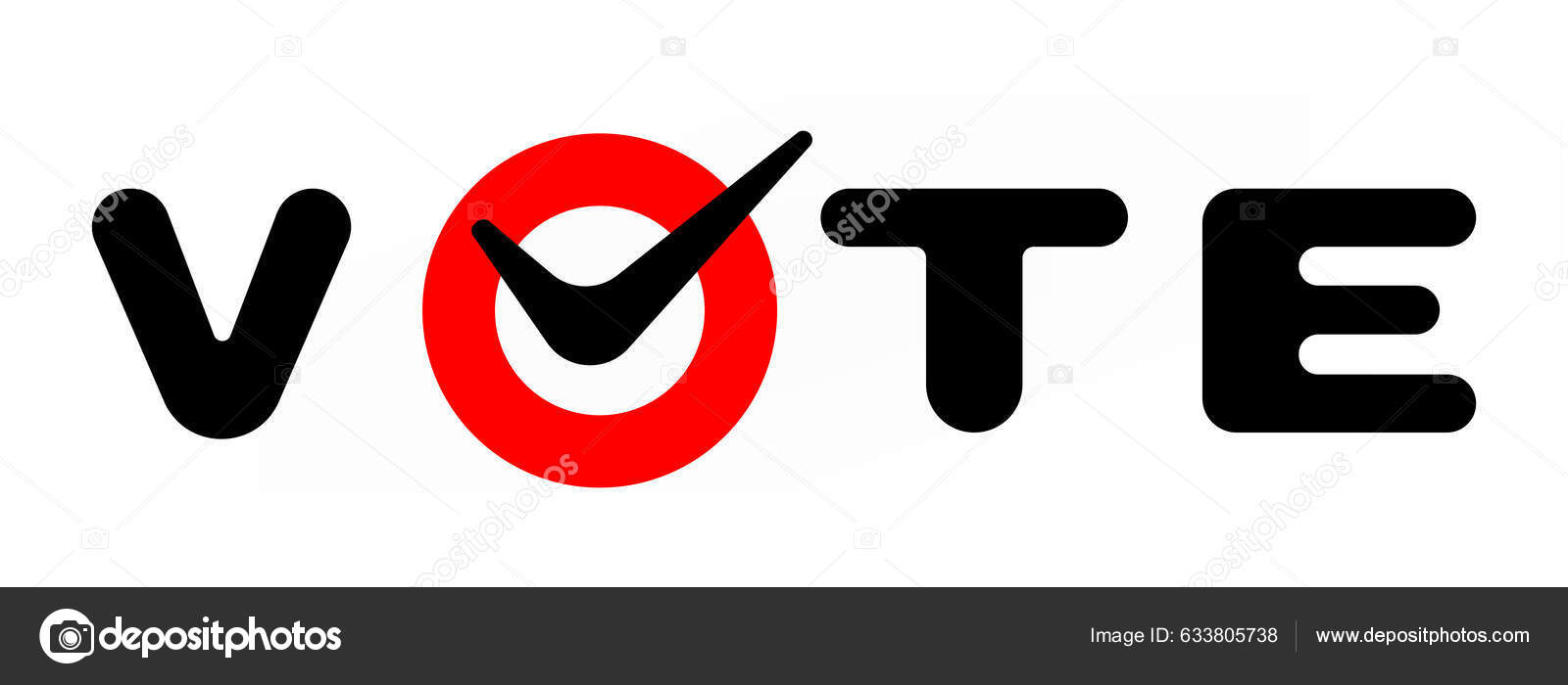 Vote Text Lettering Sign Illustration Vector de stock por ©tutti ...