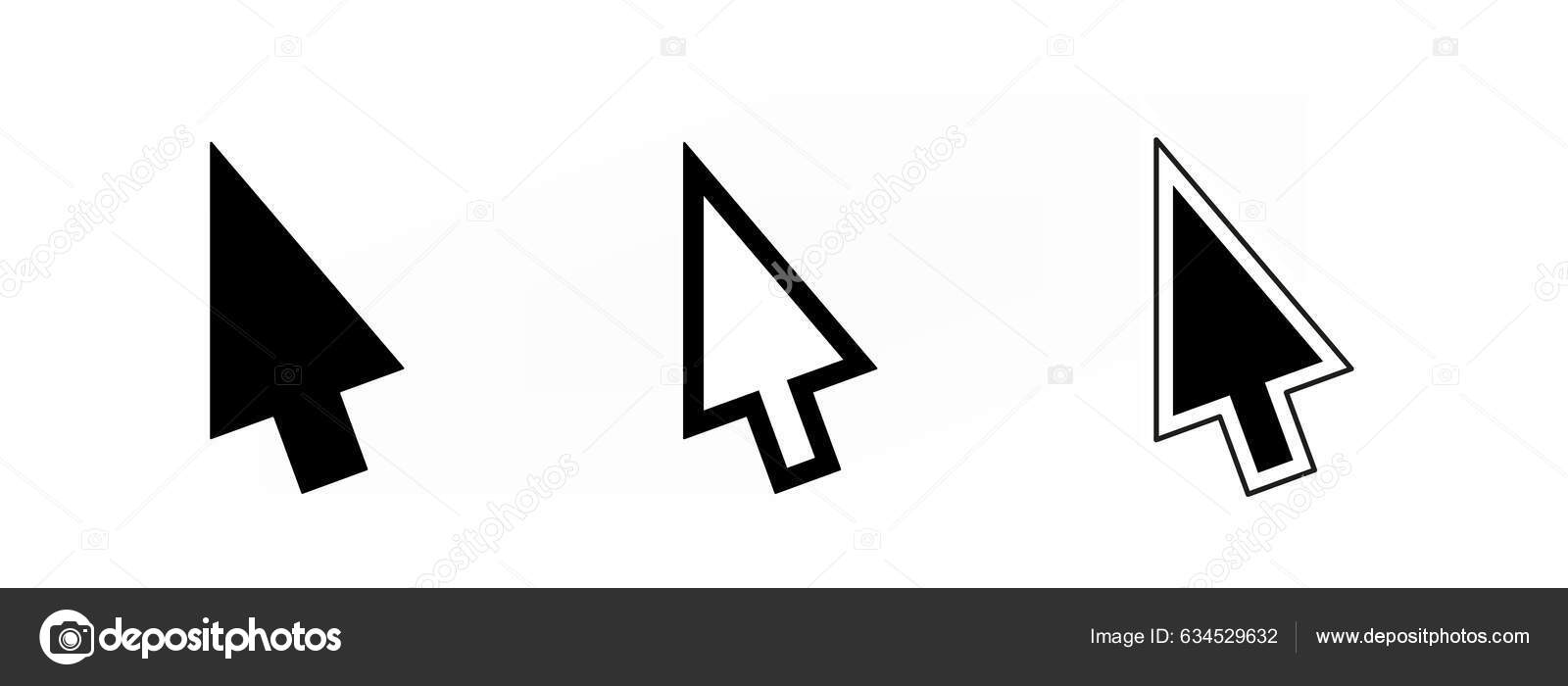 Cursors Icons Overw White Mouse Arrows Set Illustration Vetor de ©tutti ...