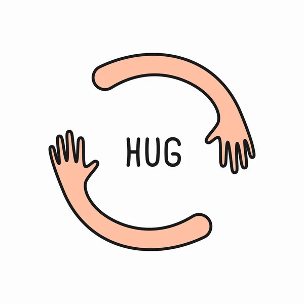 Hands Hugs Circle Shape Illustration Vector de stock por ©tutti_fruttii ...