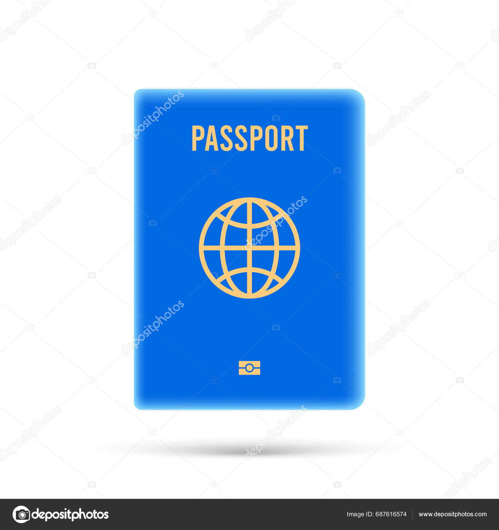 Blue Passport White Illustration Stock Vector By ©tutti Fruttii 687616574