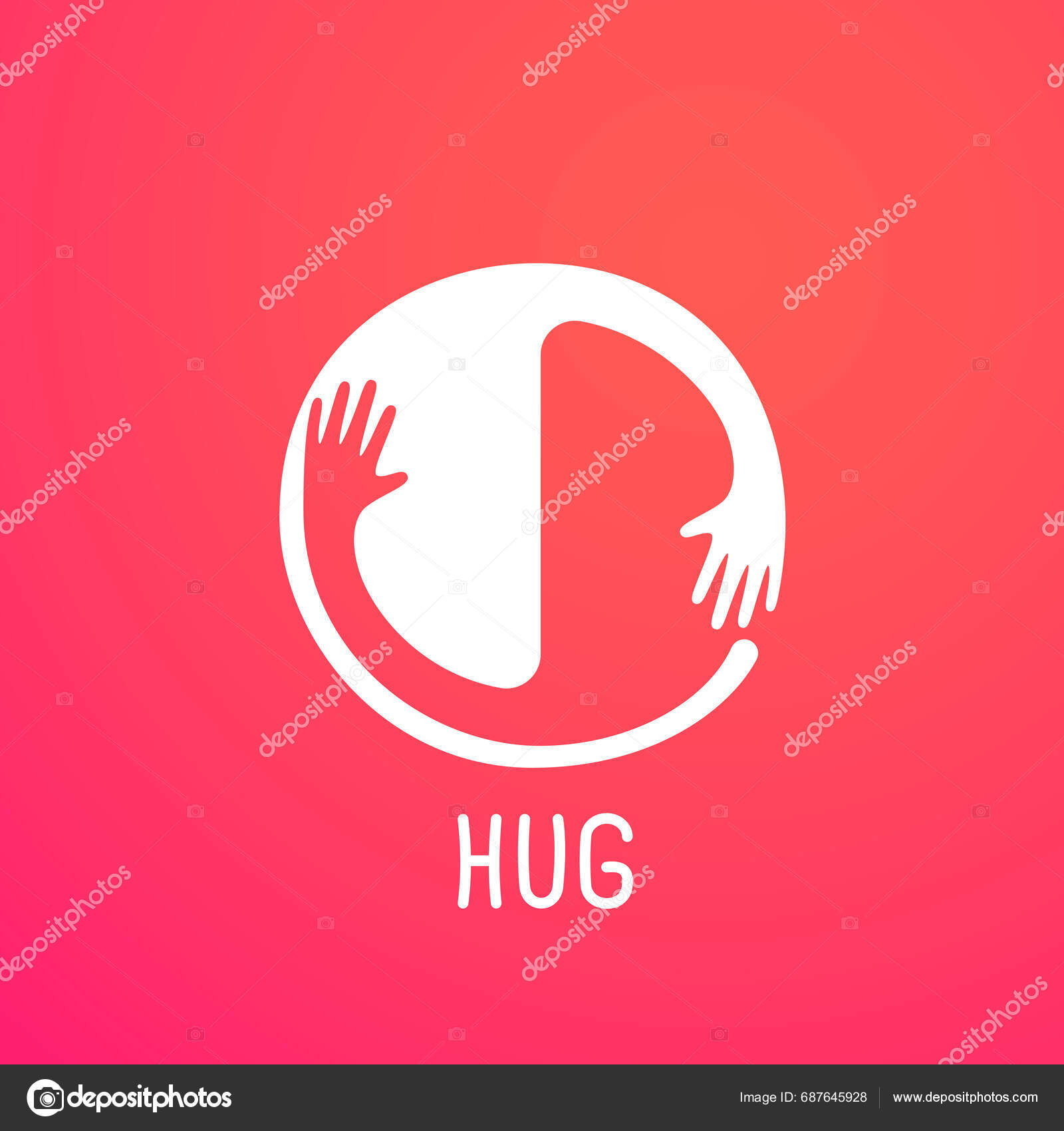 Hands Hugs Circle Shape Illustration Stock Vector by ©tutti_fruttii ...