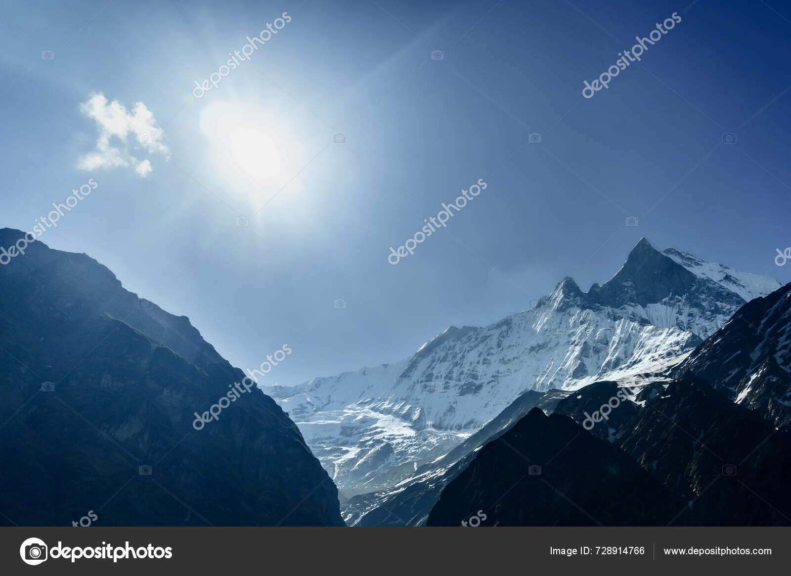 Machhapuchhare Fishtail Himalayas Nepal Machapuchare Sacred Mountain ...