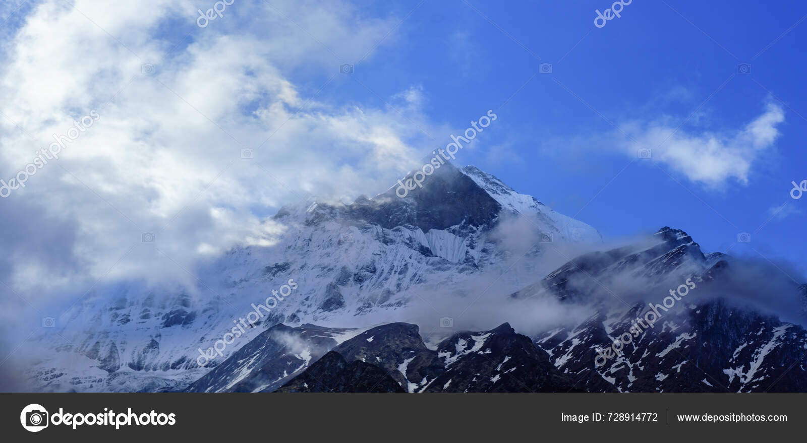 Machhapuchhare Fishtail Himalayas Nepal Machapuchare Sacred Mountain ...