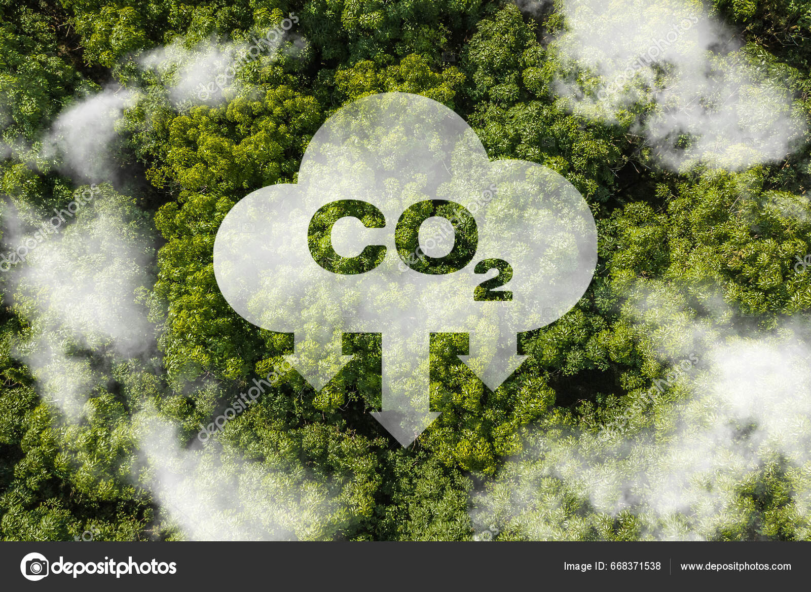 Concept Depicting Issue Carbon Dioxide Emissions Its Impact Nature Form ...
