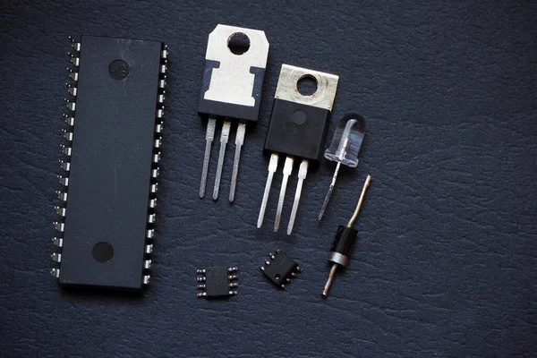 Semiconductor components. Transistors, Integrated circuit, microchips ...