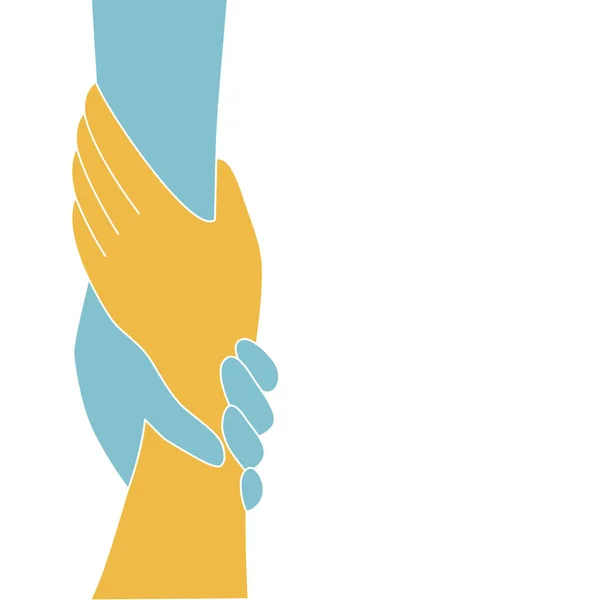 Holding Hands Hand Helping Flat Vector Illustration Helping Support Concept Stock Vector by ...