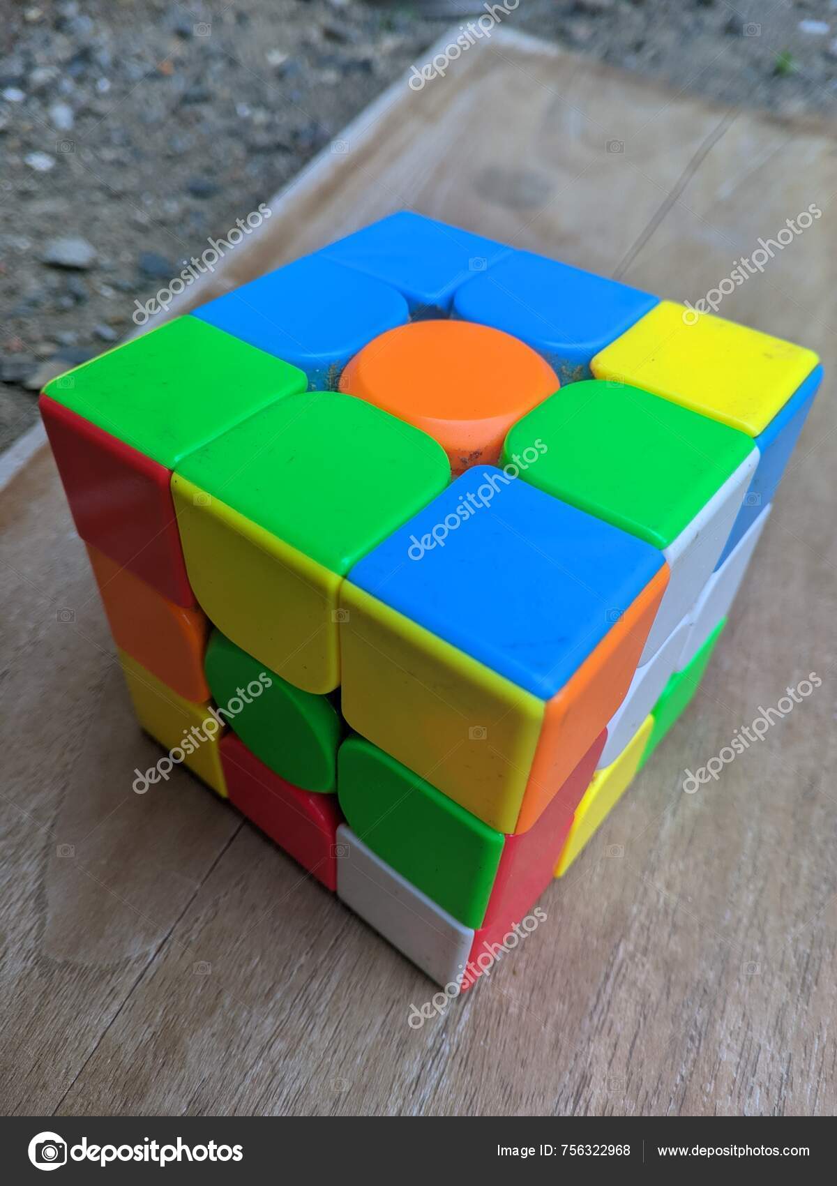 Rubik Toy Train Fine Motor Skills Rotating Arranging Rubik Can — Stock ...