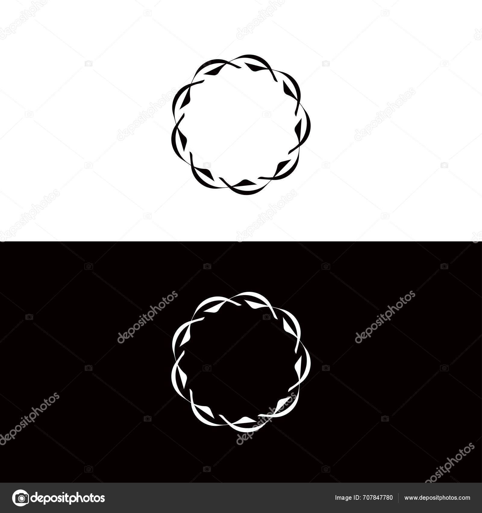 Bundar Bingkai Banner Melingkar Perbatasan Logo Vektor Lingkaran Vektor ...