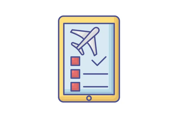 Esquema de reserva Icono de relleno Icono de viaje y tour, Icono de ...