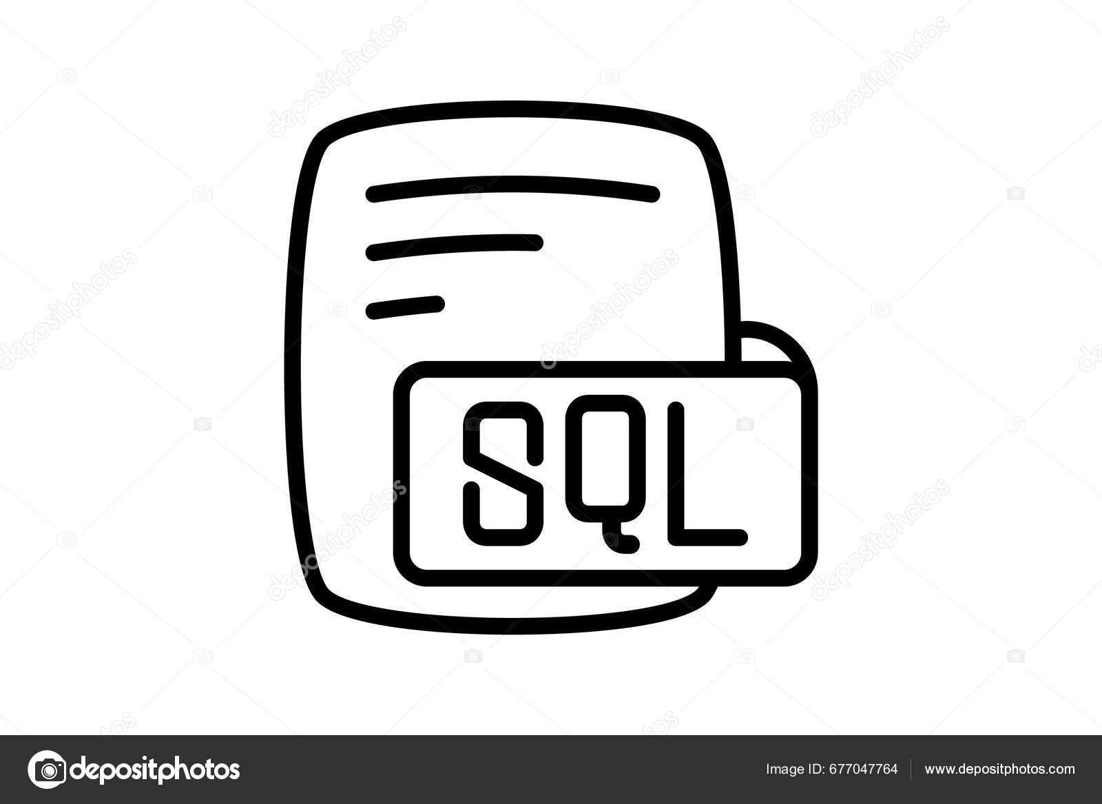 Sql Structured Query Language Line Style Icon Stock Vector by ... Sql Structured Query Language Line Style Icon Stock Vector by ...
