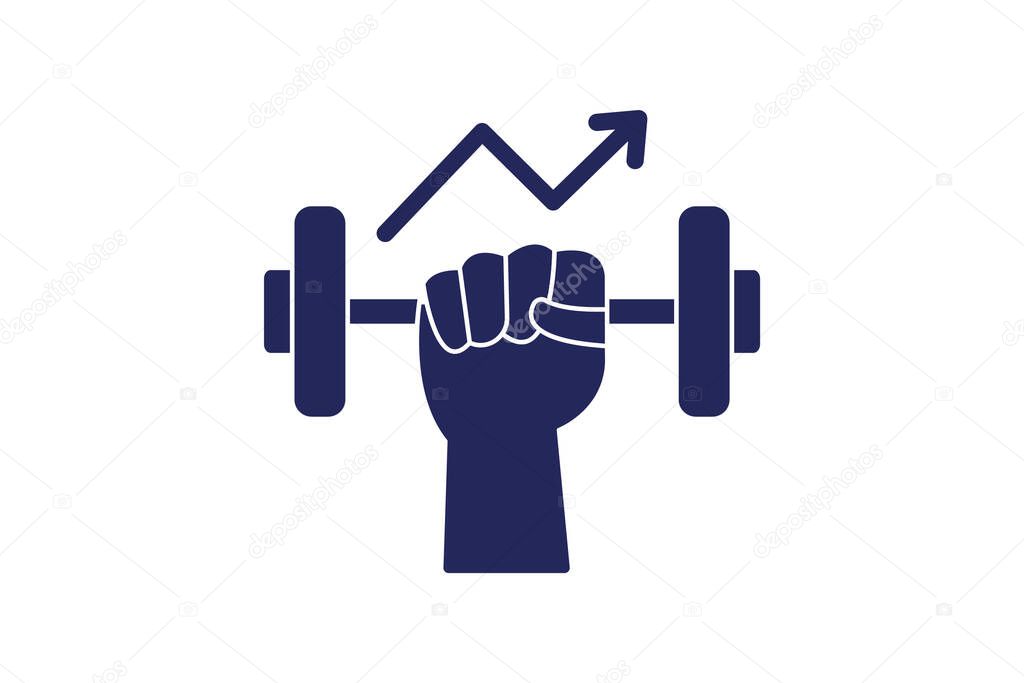 seguimiento de progreso, seguimiento de aptitud, icono aislado en el ...