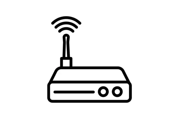 Router Color Outline Icon Vector Pixel Perfect Illustrator File Stock ...