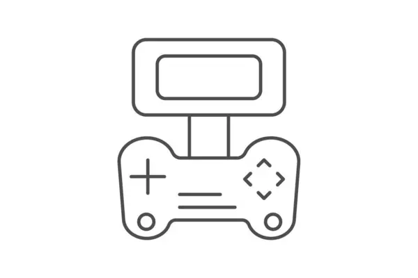 Icono de Indie Games, juego, juego, independiente, icono de línea ...