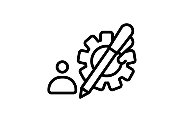 Icono de habilidades de escritura, dominio de la escritura, desarrollo ...