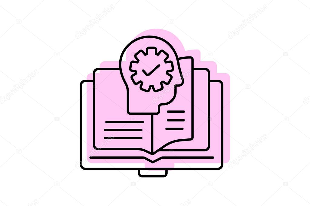 Habilidades de lectura icono, competencia de lectura, desarrollo de ...