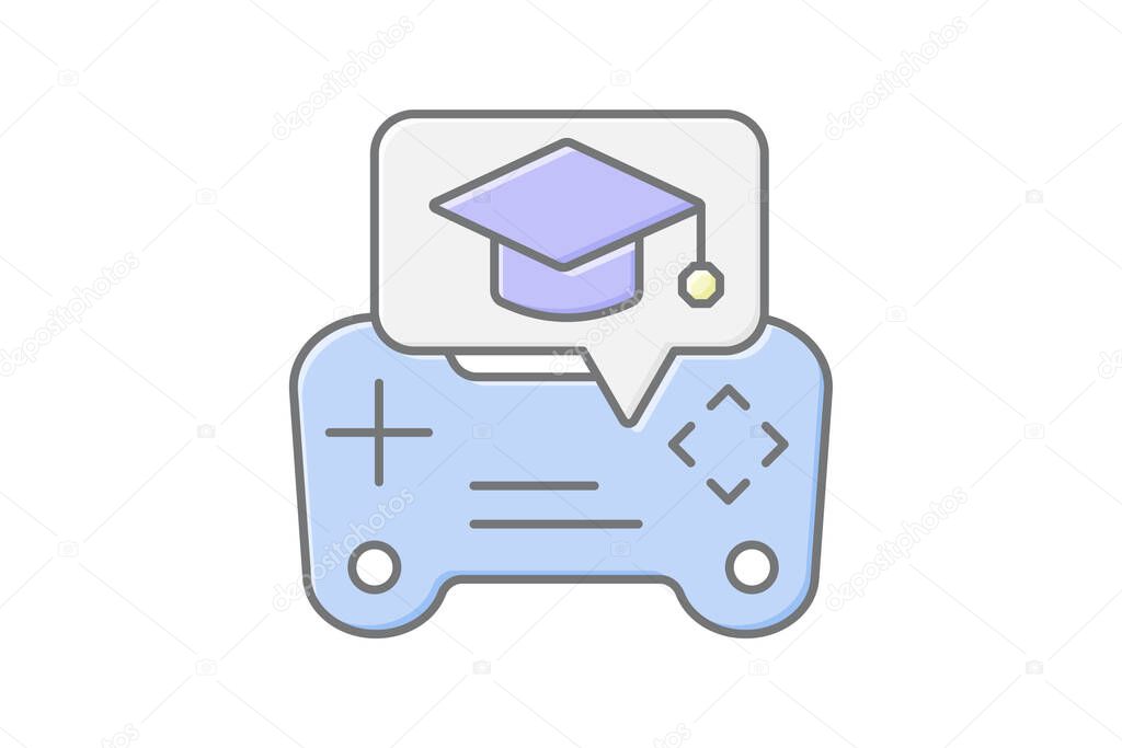 Icono de gamificación, gamificación educativa, aprendizaje gamificado ...