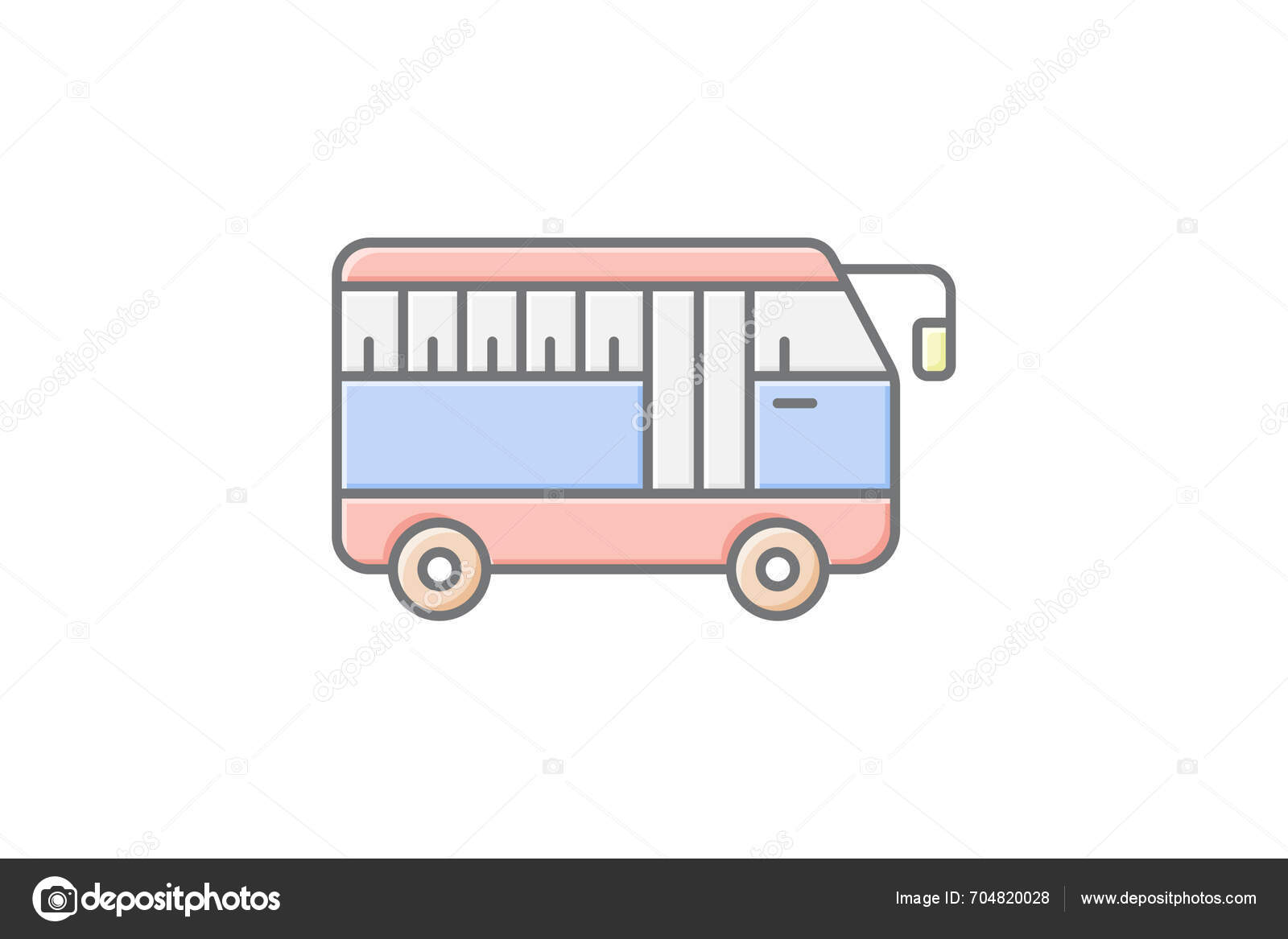 Bus Icon Buses Coach Coaches Motorcoach Lineal Color Icon Editable ...