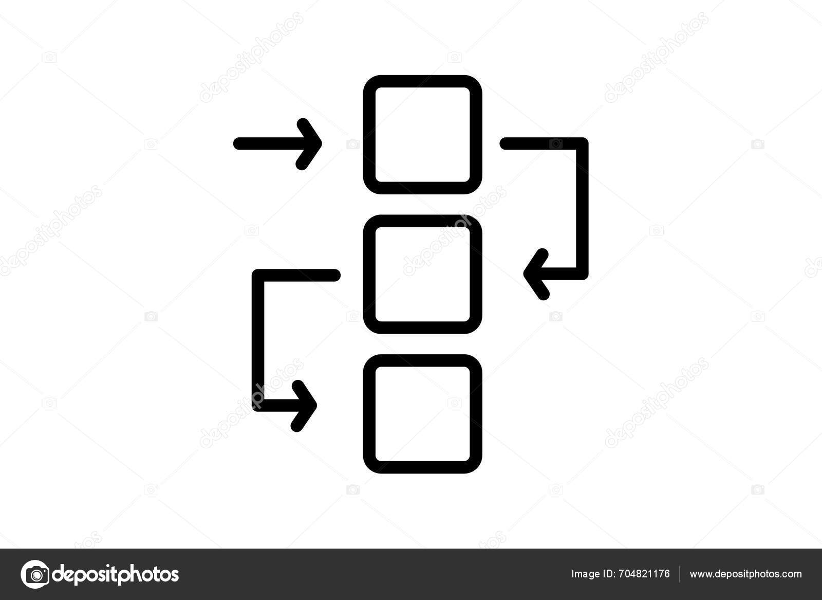 Image vectorielle Icône Diagramme Flux Diagrammes Flux Diagrammes Flux ...