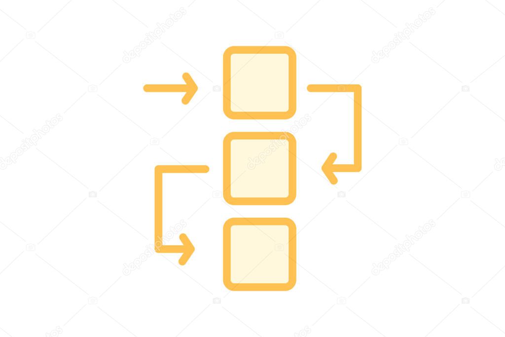 Icono de diagrama de flujo, diagramas de flujo, diagramas de flujo ...