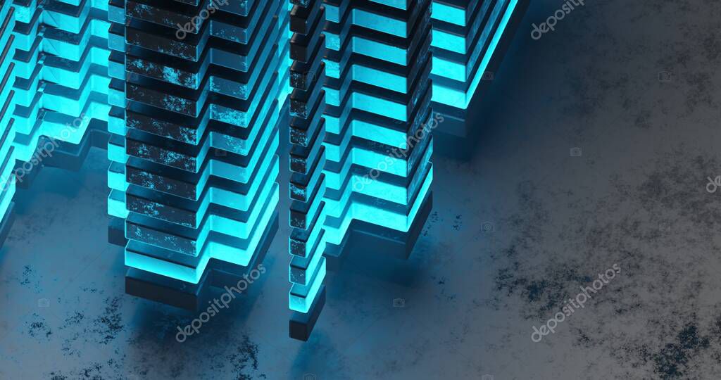 abstract background using the geometric pattern of overlapping cubes in ...