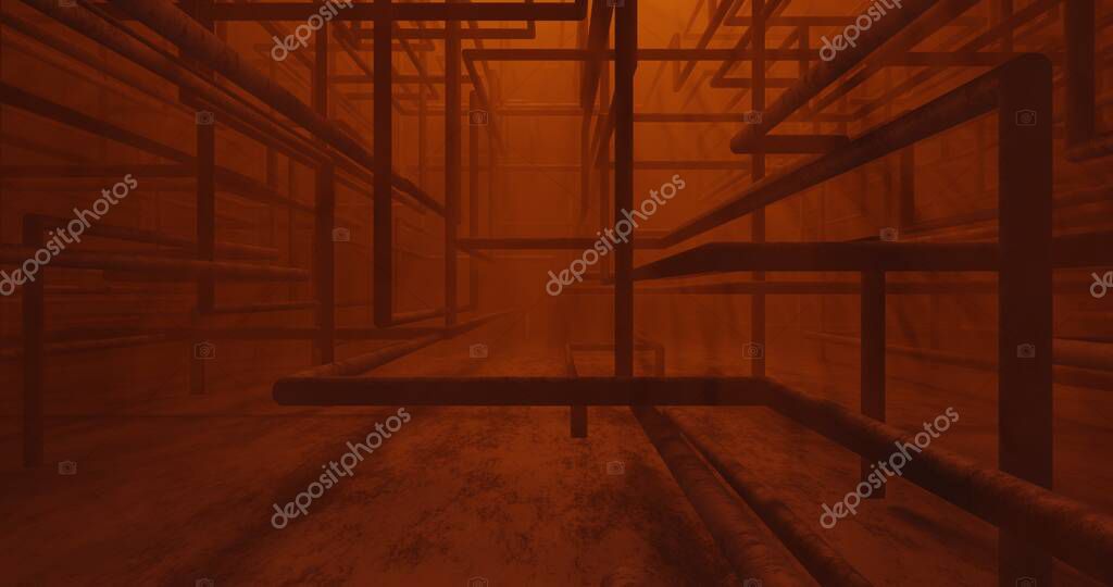 abstract background using pipe pattern in black and misty rays in ...