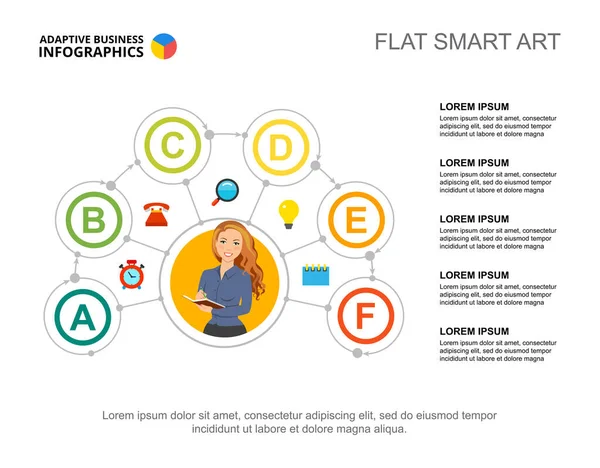 Three Elements Flow Chart Template Presentation Business Data ...