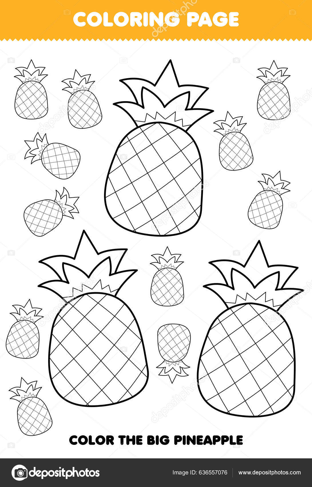 Education Game Children Coloring Page Big Small Picture Cute Cartoon ...