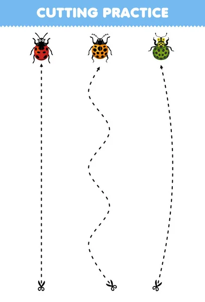 Education Game Children Handwriting Practice Trace Lines Cute Cartoon ...