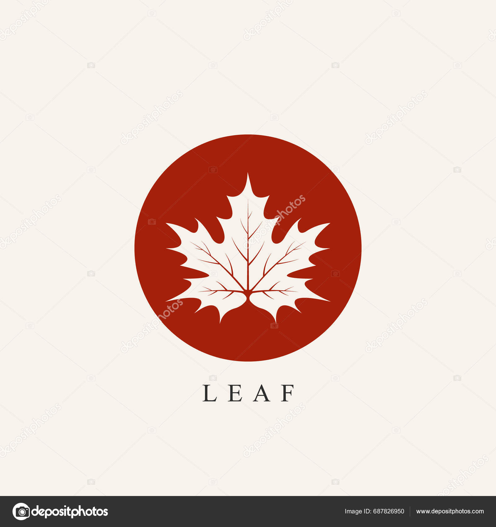Maple Leaf Line Art Logo Design Vector Stock Vector by ©hry354 687826950