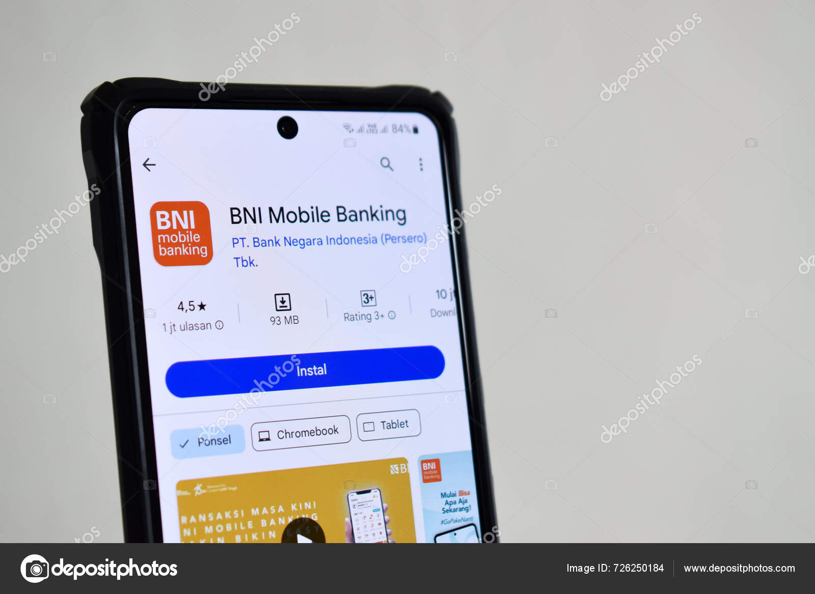 Pasuruan Indonesia June 2024 Bni Mobile Banking App Google Play — Stock ...