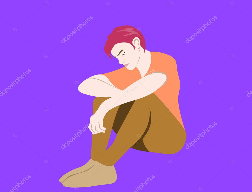 Una representación íntima de un individuo joven, capturando un profundo ...