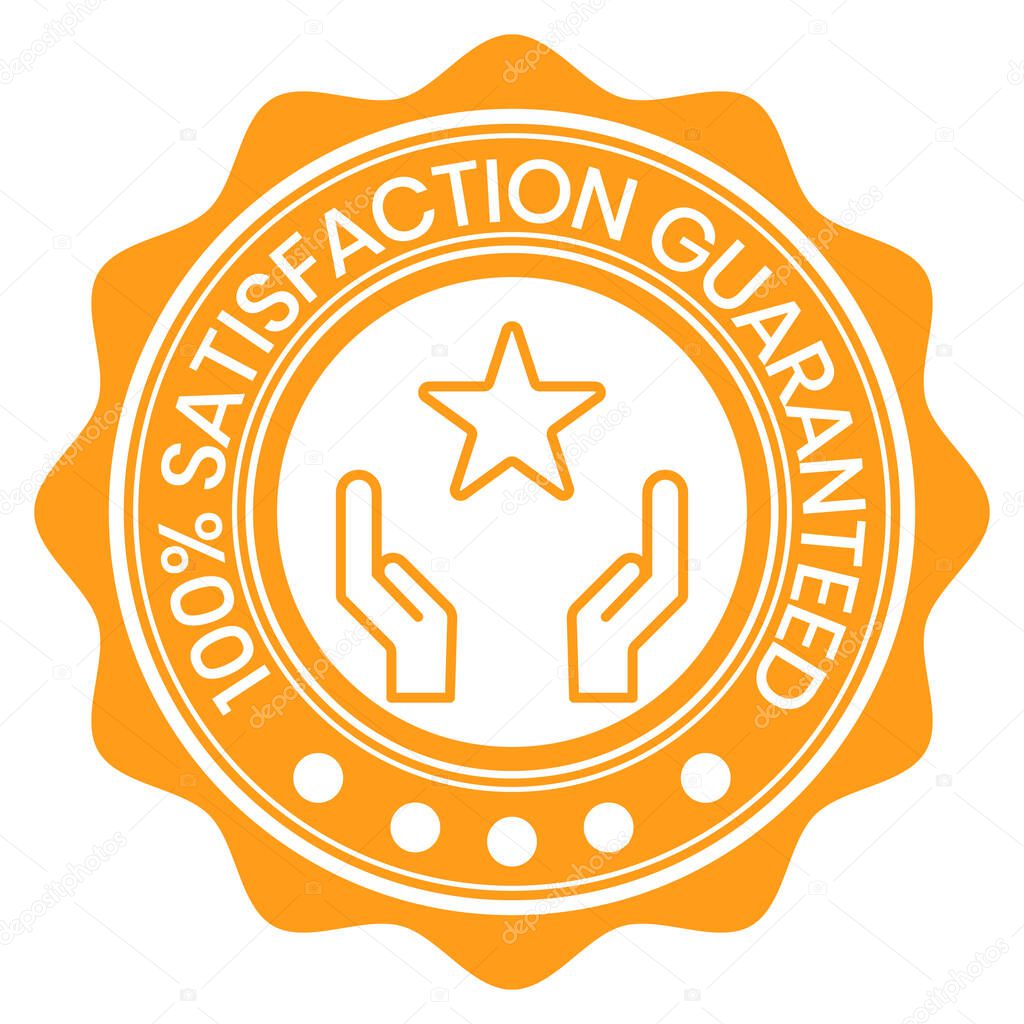 iconos de satisfacción del cliente, caucho, insignia de satisfacción ...