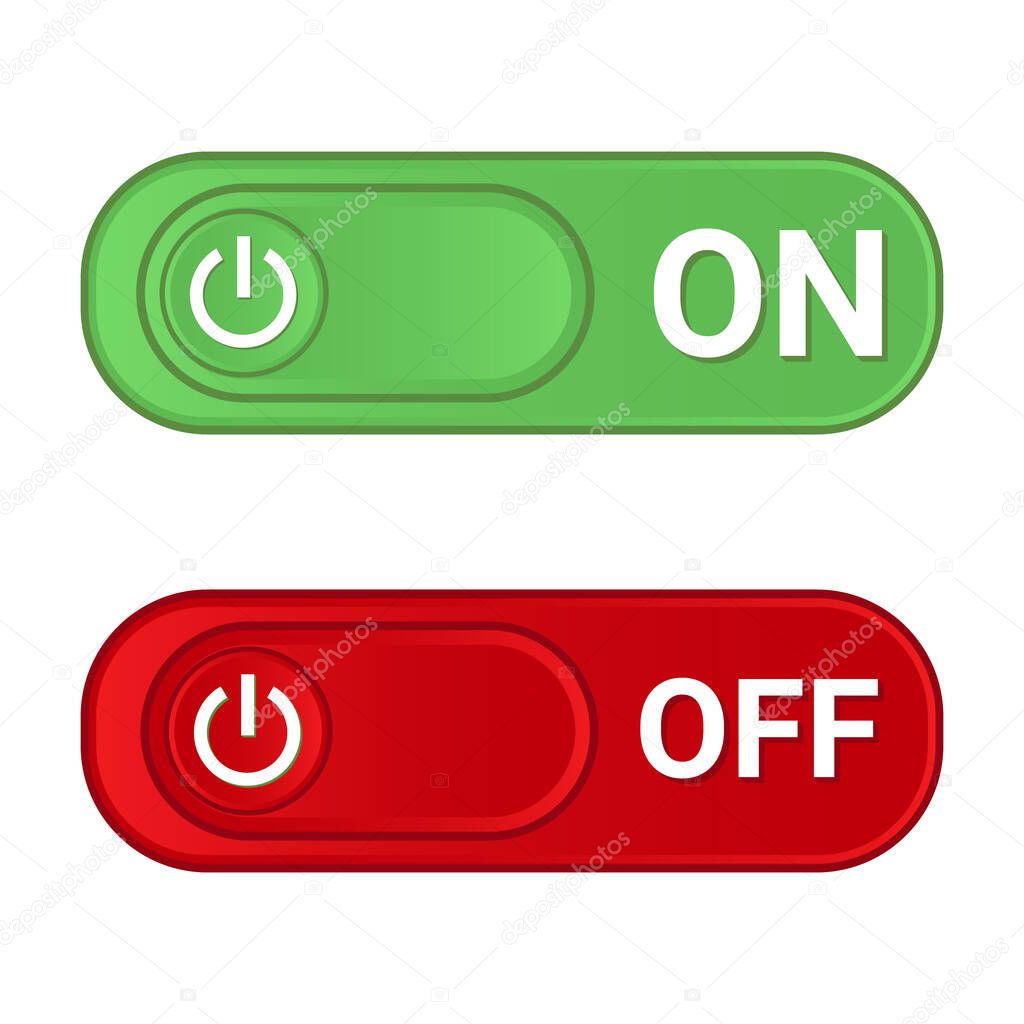On Off Slider, Set Power On Off Switch Button, On and Off Slider ...
