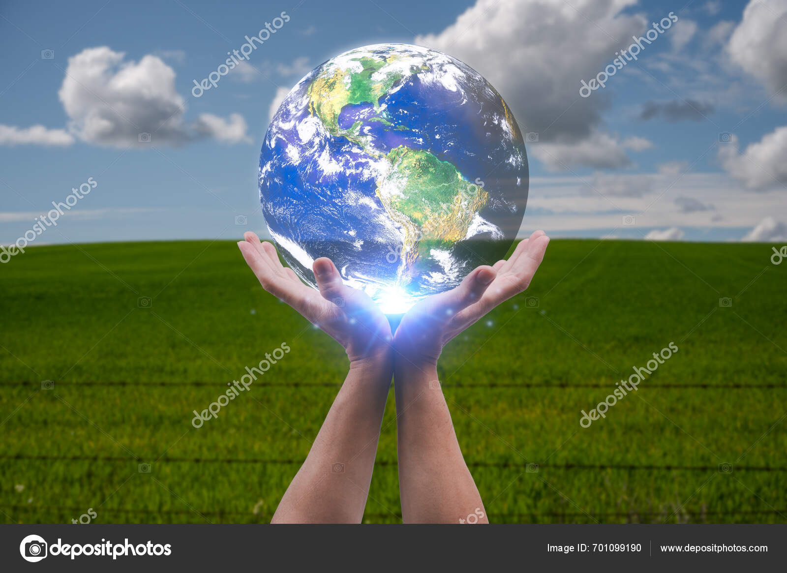 Hands Holding Earth Concept Happy Earth Day Caring Nature Environmental ...