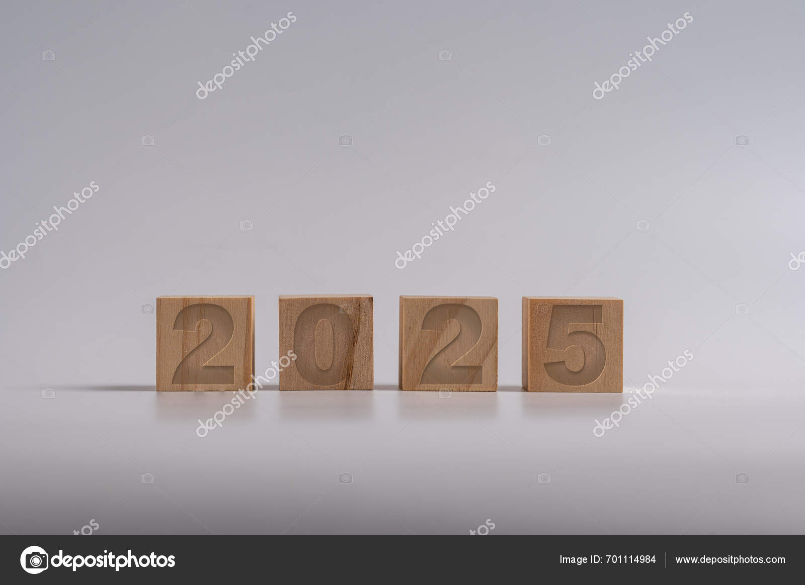Wooden Cubes Text 2025 Background New Business Goal Strategy Concept ...