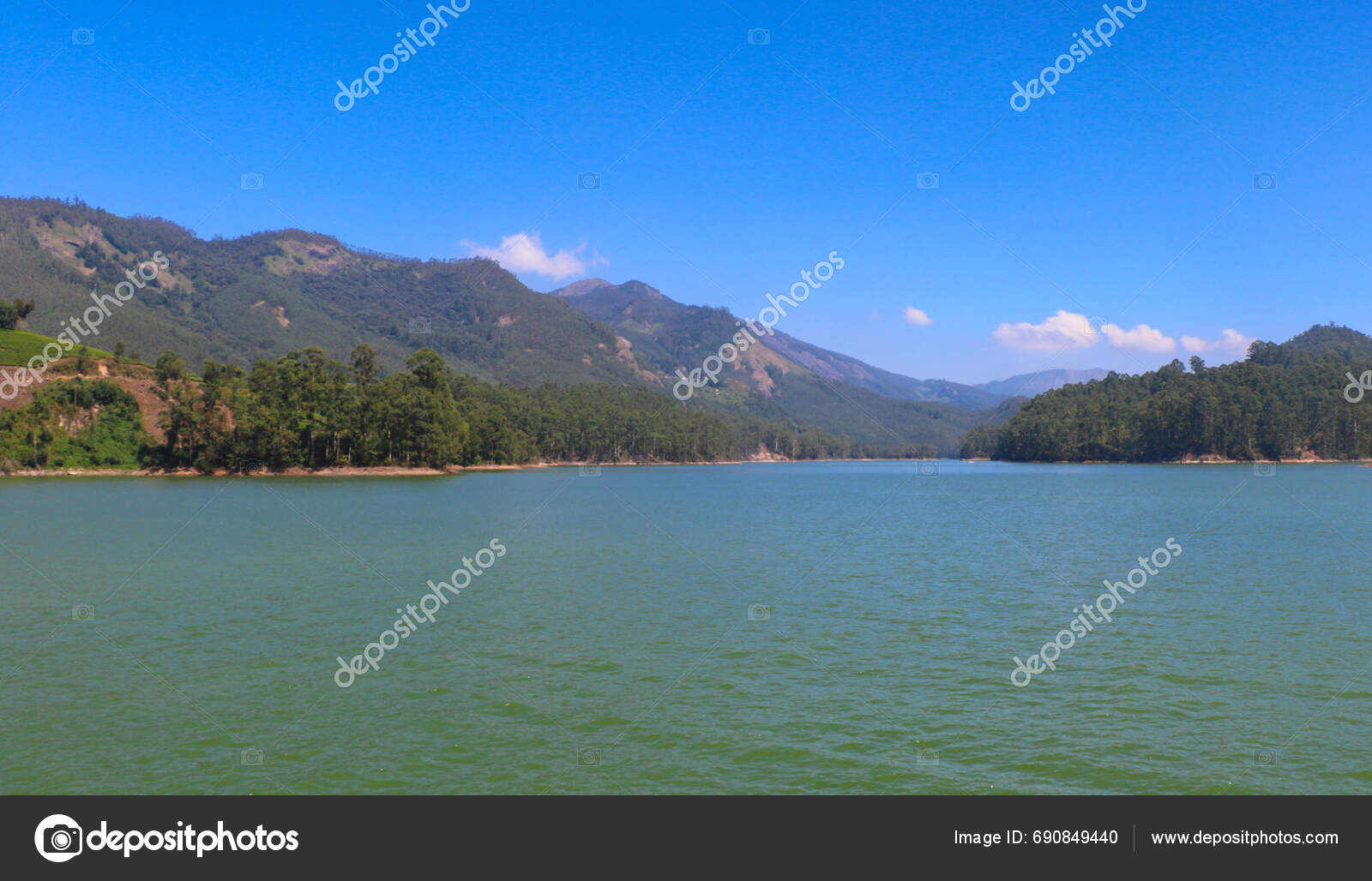 Panoramic Mountain View Kundala Lake Munnar Kerala India Stock Photo by ...