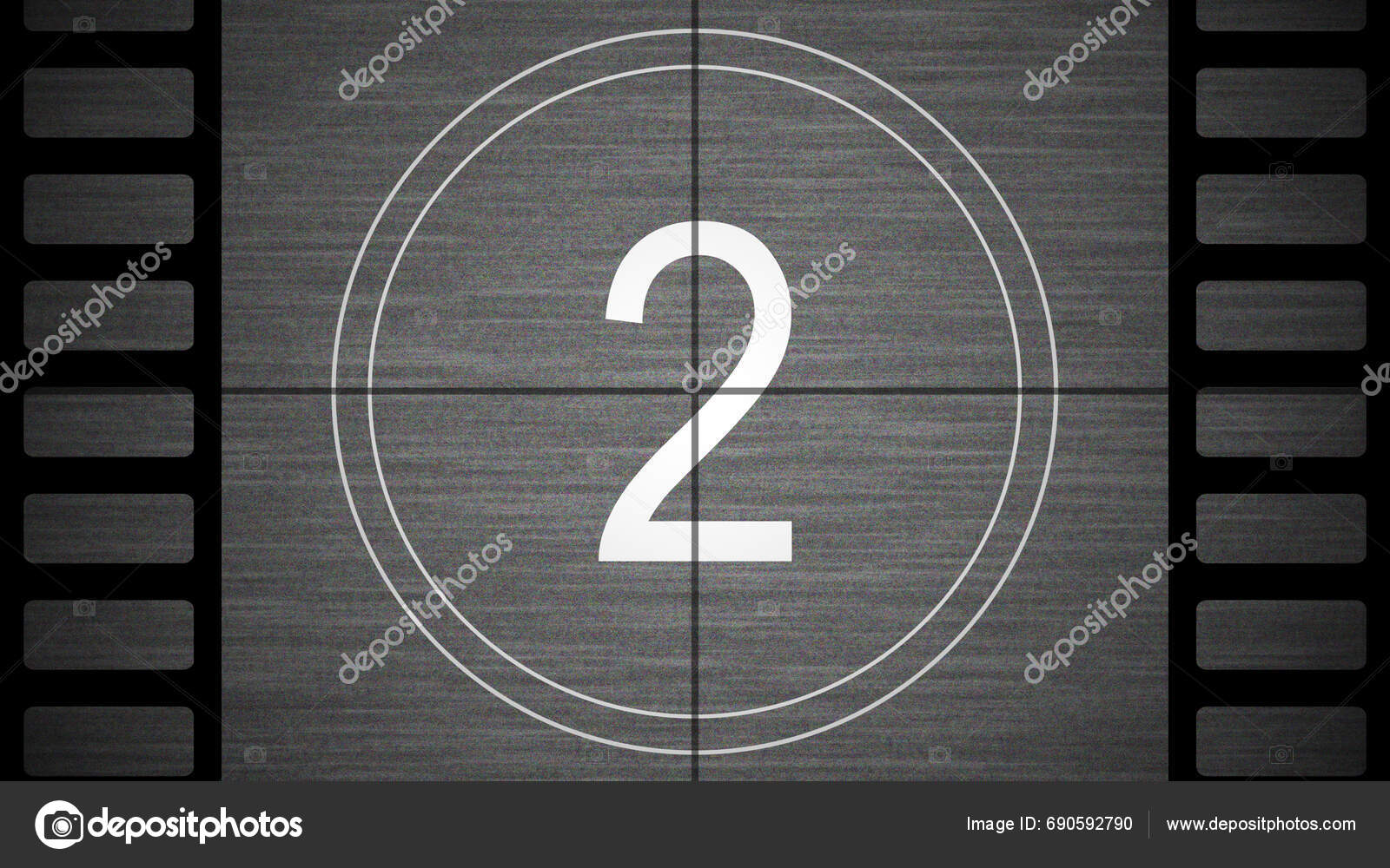 Old Film Movie Timer Count Number Two — Stock Photo © Cinefootage ...