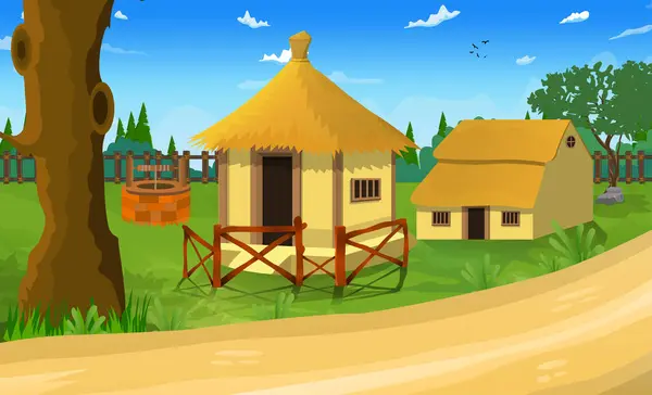 Village cartoon background Stock Photos, Royalty Free Village cartoon ...