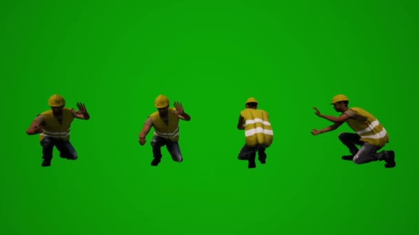 Several Architects Buildings Green Screen Sitting Working Digging ...