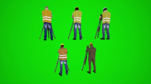 Green Screen Construction Workers Photographing Filming Buildings Land ...
